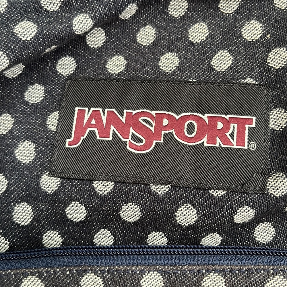 Jansport Polka Dotted Jean Fabrick Back Pack - Gem